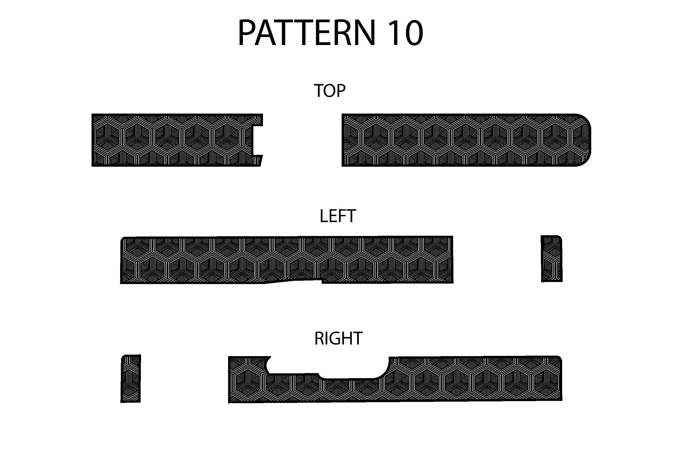 Laser Engraving Template for Glock 19 Slide Pattern 10 Top Left Right ...
