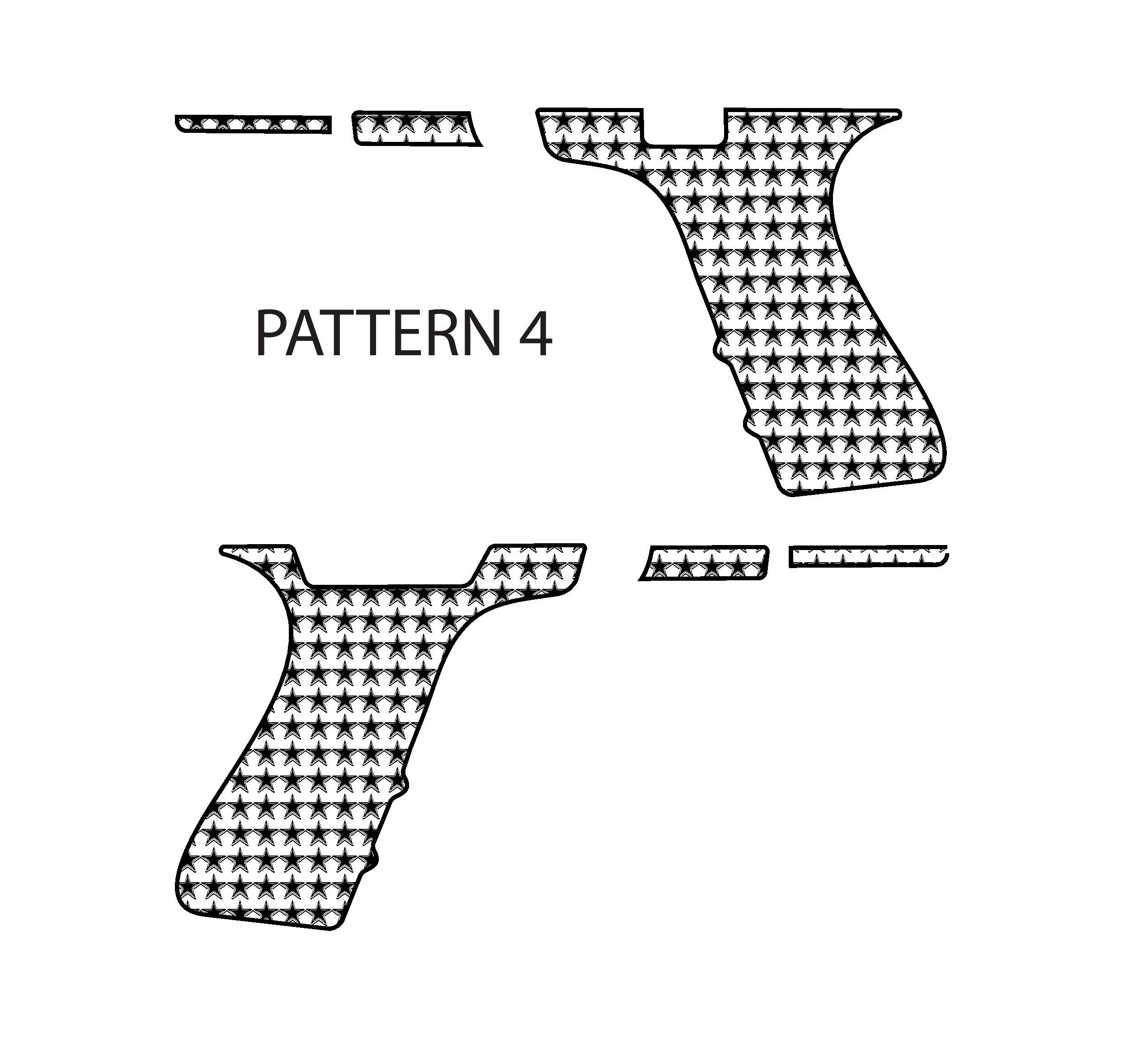 Laser Engraving Stippling Template for Glock 19 Frame Pattern 4 Left ...