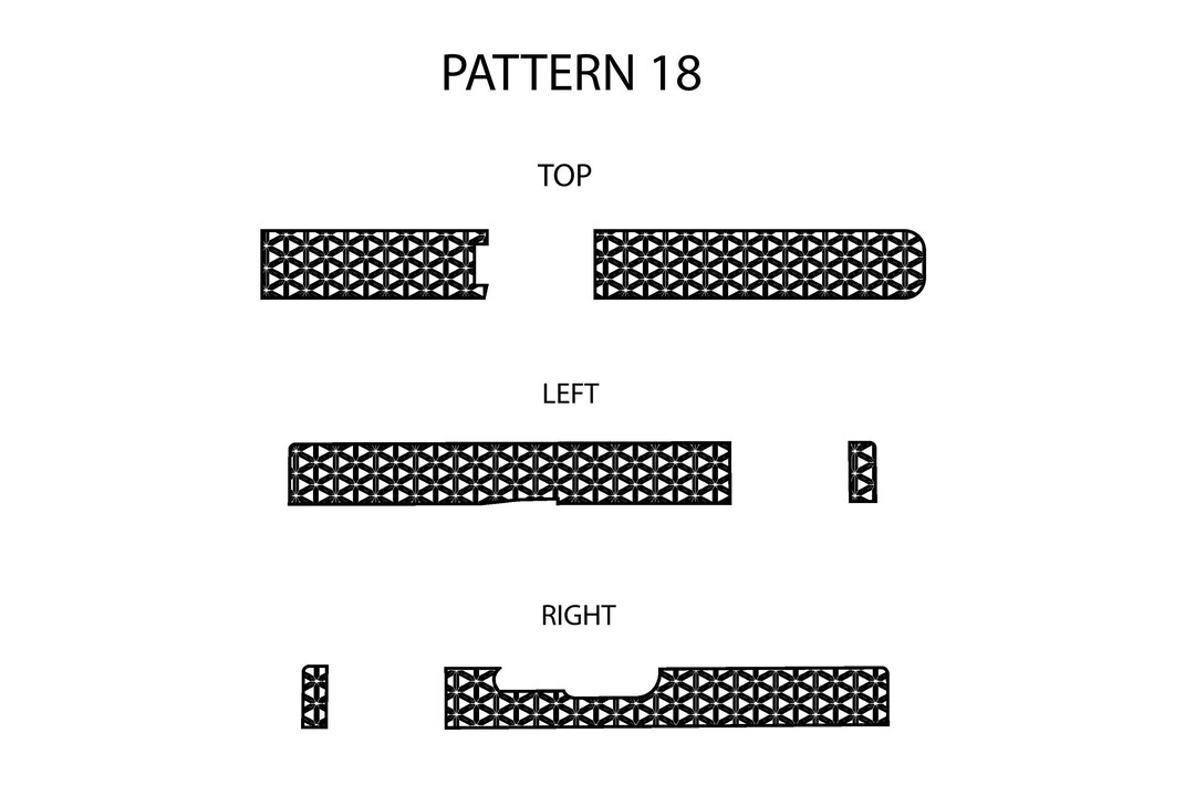 Laser Engraving Template for Glock 19 Slide Pattern 18 Top Left Right ...
