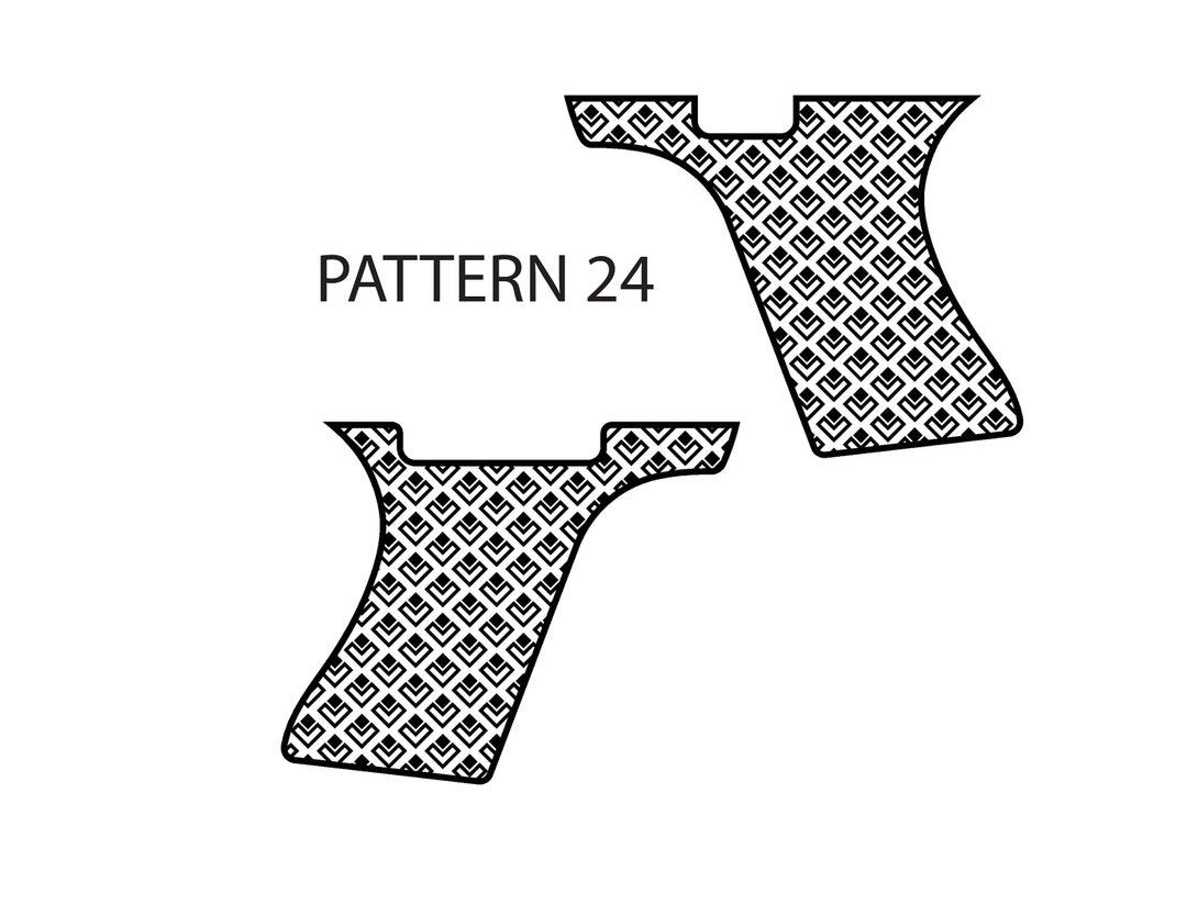 Laser Engraving Stippling Template for Glock 26 Frame Pattern 24 Left ...