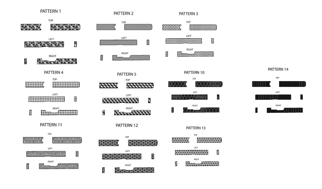 Laser Engraving Template Bundle for Glock 19 Slide 10 Pattern Combo ...
