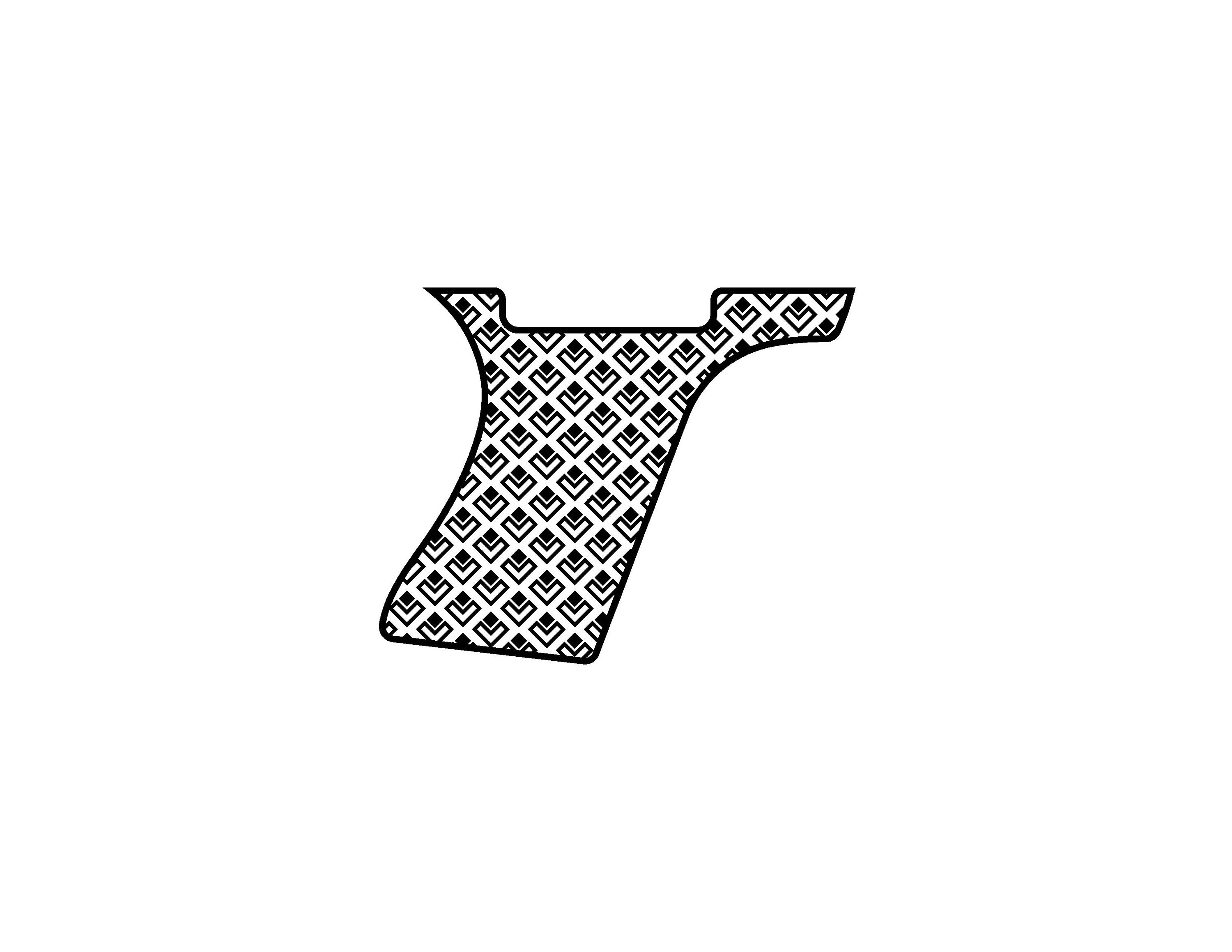 Laser Engraving Stippling Template for Glock 26 Frame Pattern 24 Left ...