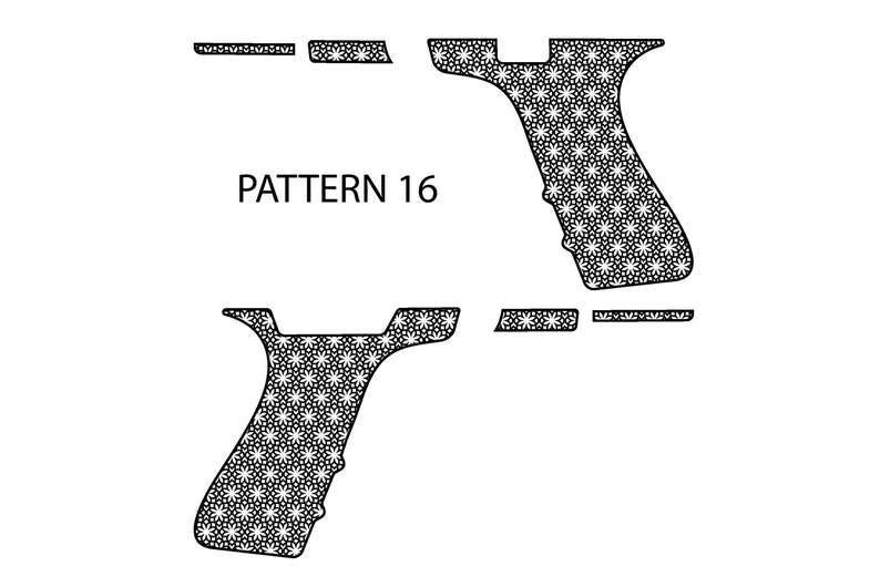 Laser Engraving Stippling Template for Glock 19 Frame Pattern 16 Left ...