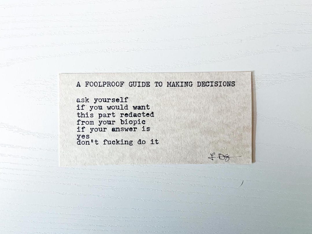 Signed Original Poem Print: Contemporary Poetry Gift for Writers - Etsy