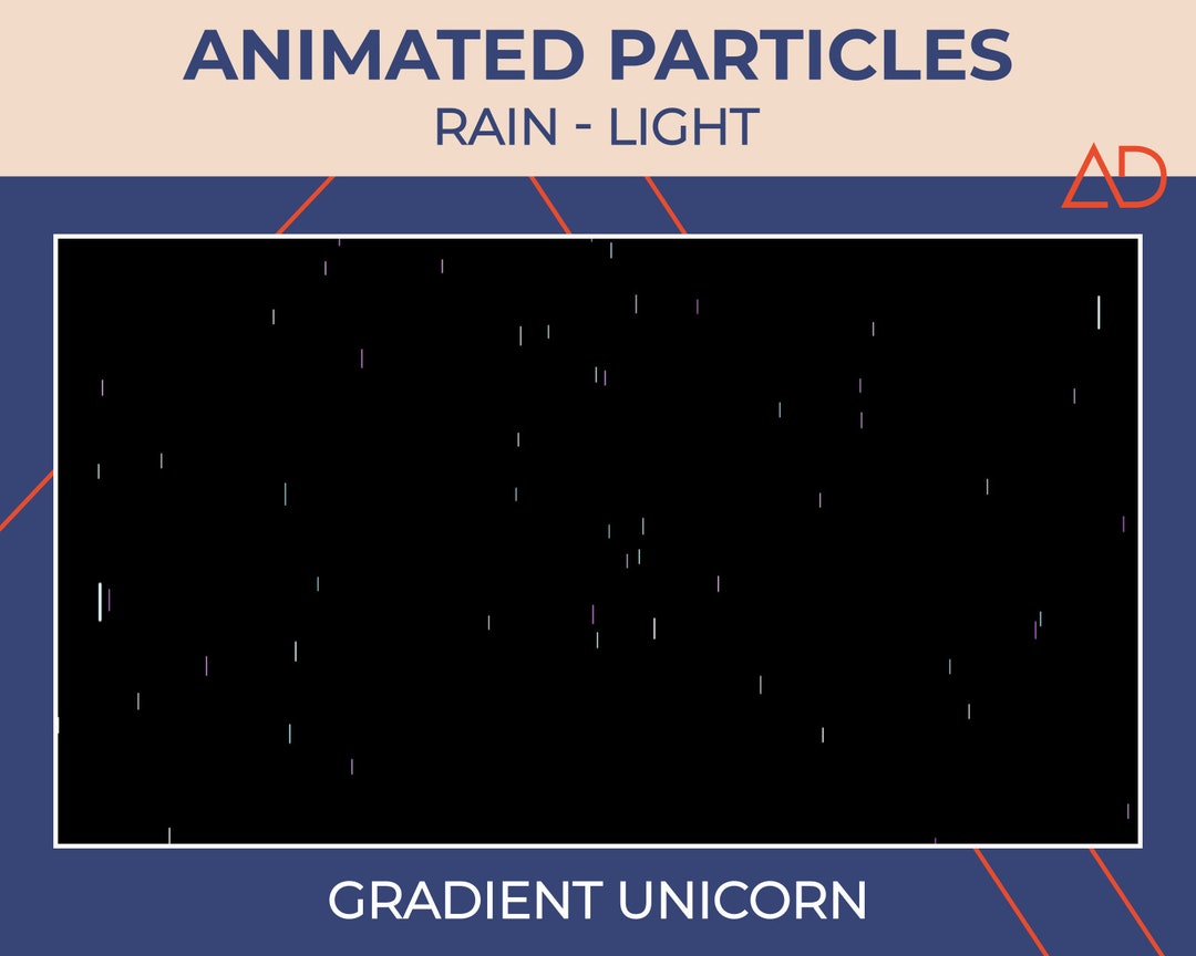 Animated Particles Rain Light Gradient Unicorn / Twitch Stream Add-on ...