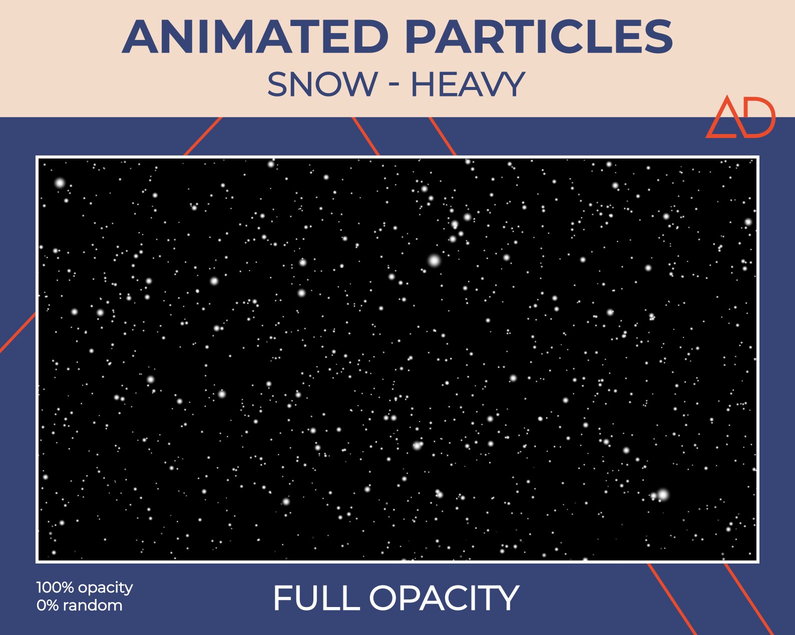 Animated Particles Snow Heavy White / Twitch Stream Add-on / - Etsy