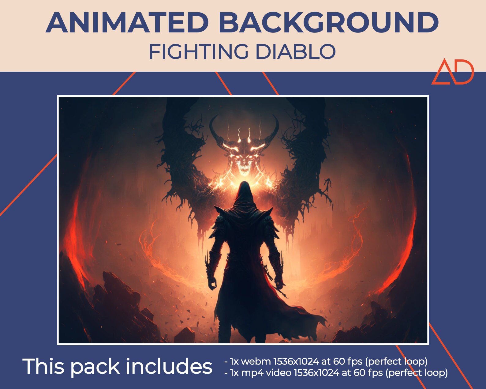 Animated Background Fighting Diablo Ready for Twitch / Wallpaper ...