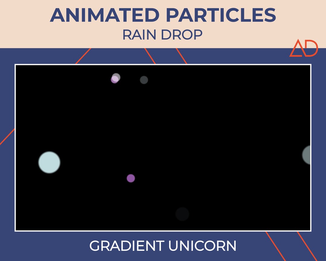 Animated Particles Rain Drop Gradient Unicorn / Twitch Stream Add-on ...