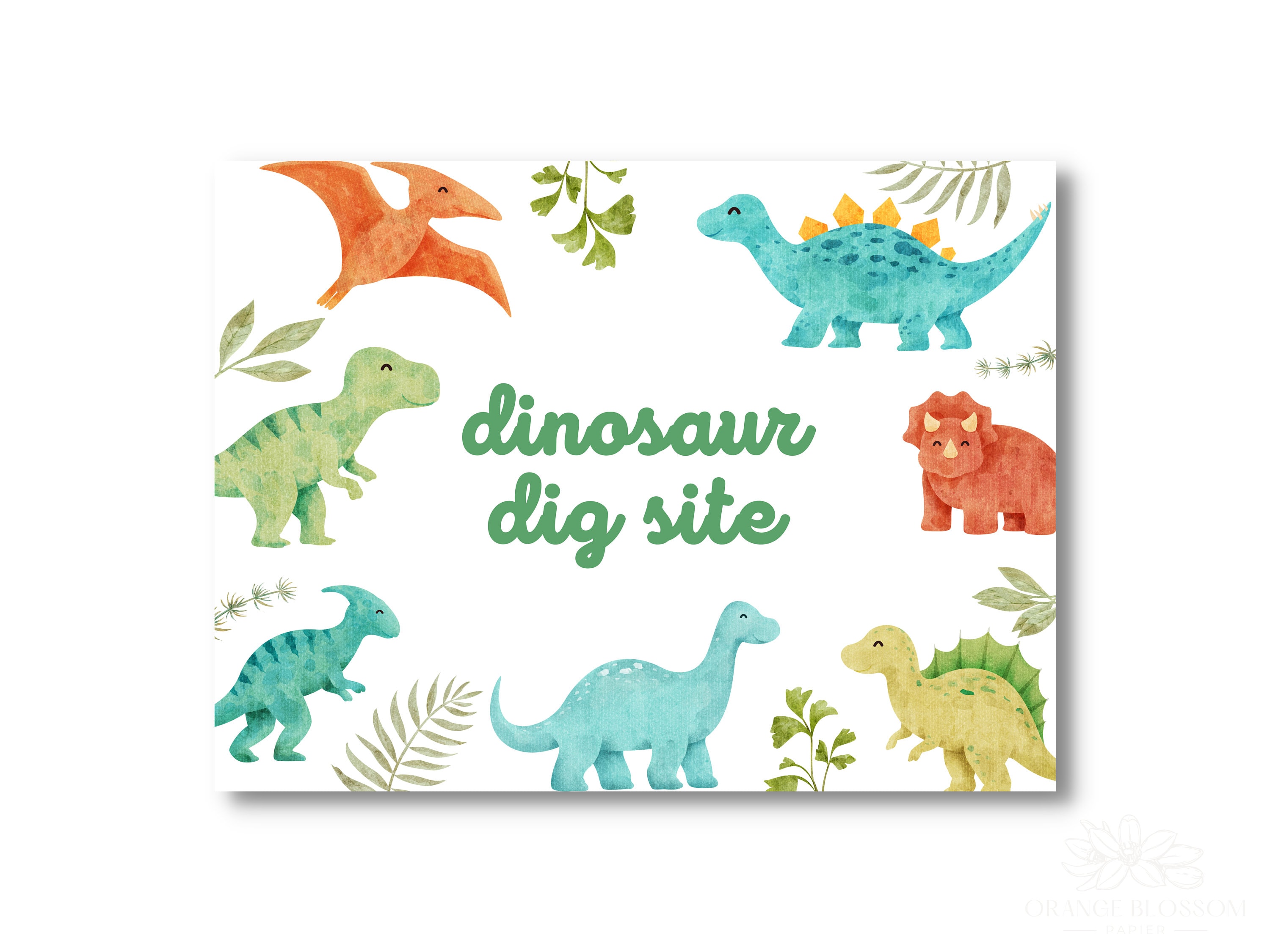 Editable Three Rex Dinosaur Birthday Party Dig Site Sign | Canva ...