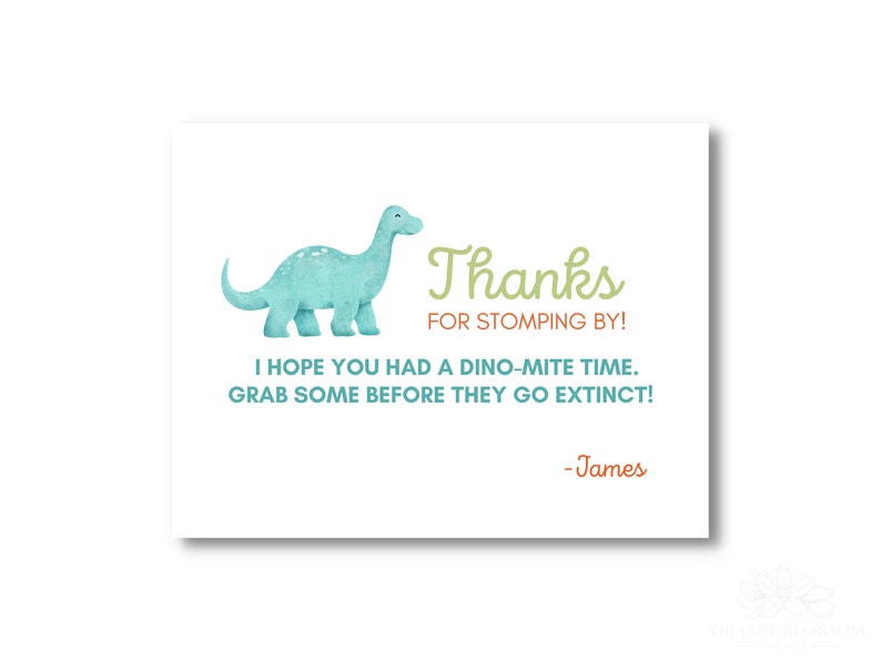 Editable Three Rex Dinosaur Birthday Party Favor Signs | Canva Template ...