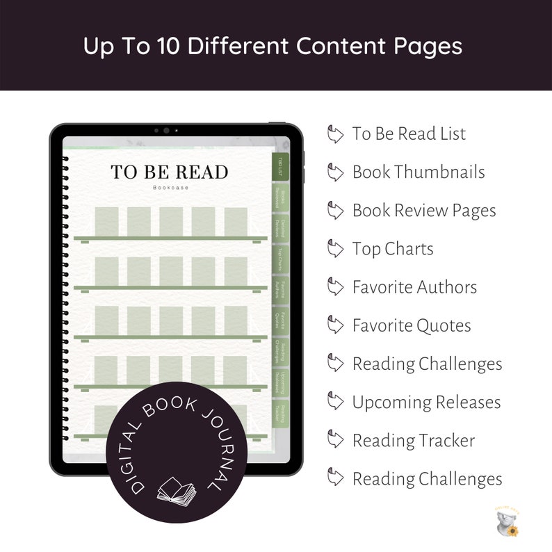 Digital Book Journal, Reading Journal Template, Book Review Planner ...