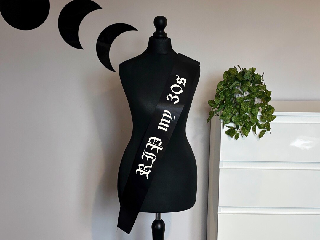 RIP to 30s Decoration, Goth Party Accessories, Sashes Birthday Party ...