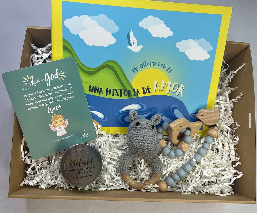 Memory Book & Baby Photo Album | Baby Shower Gift Box | Catholic Gift ...