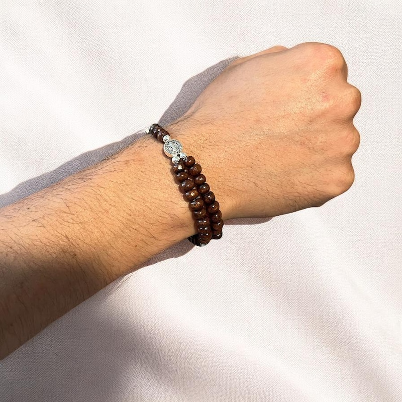 Wood Beads Rosary Men - Etsy