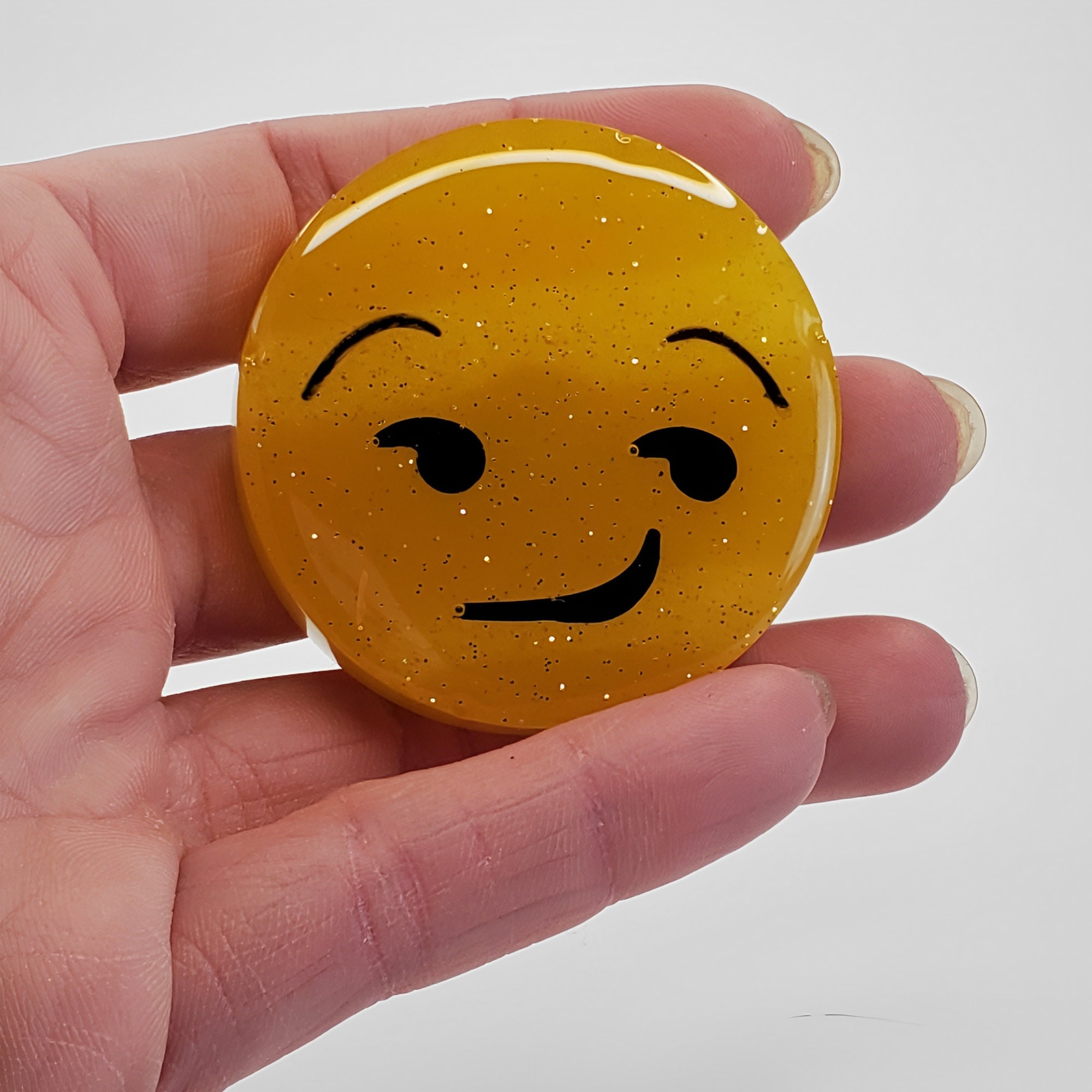 Handmade Smiley Face Emoji Resin Refriderator Magnet - Etsy