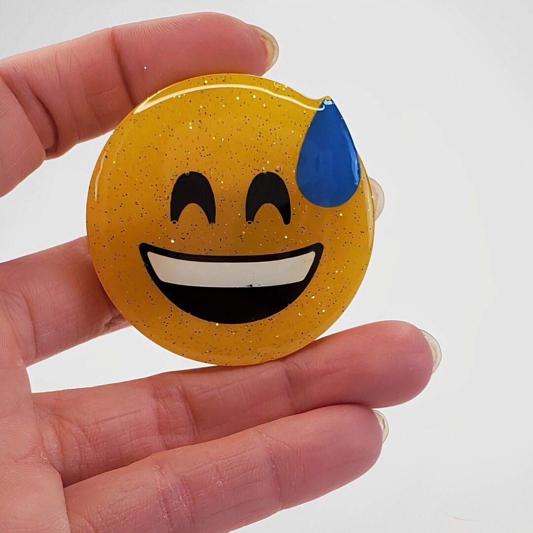 Handmade Smiley Face Emoji Resin Refriderator Magnet - Etsy