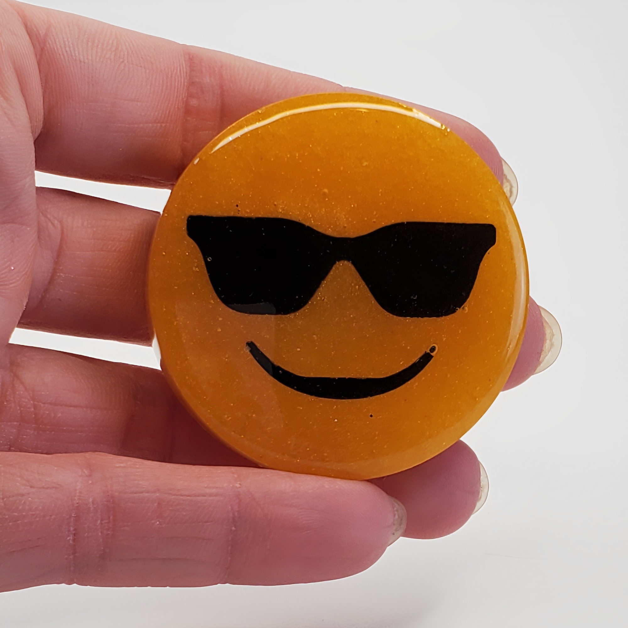 Handmade Smiley Face Emoji Resin Refriderator Magnet - Etsy