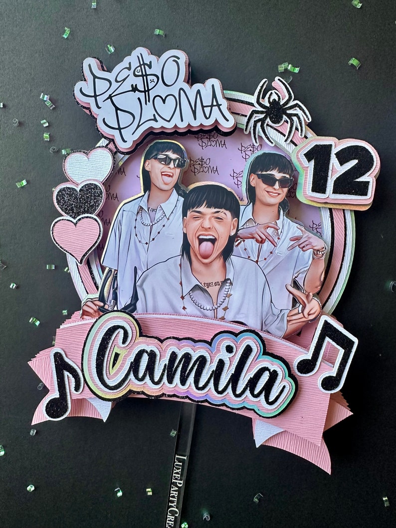 Peso Pluma Cake Topper Birthday Decor Doble P Party Peso Pluma Birthday ...