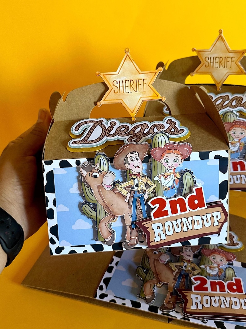 Woodys Roundup Favor Boxes Toy Story Jessie Bullseye Gable Boxes ...