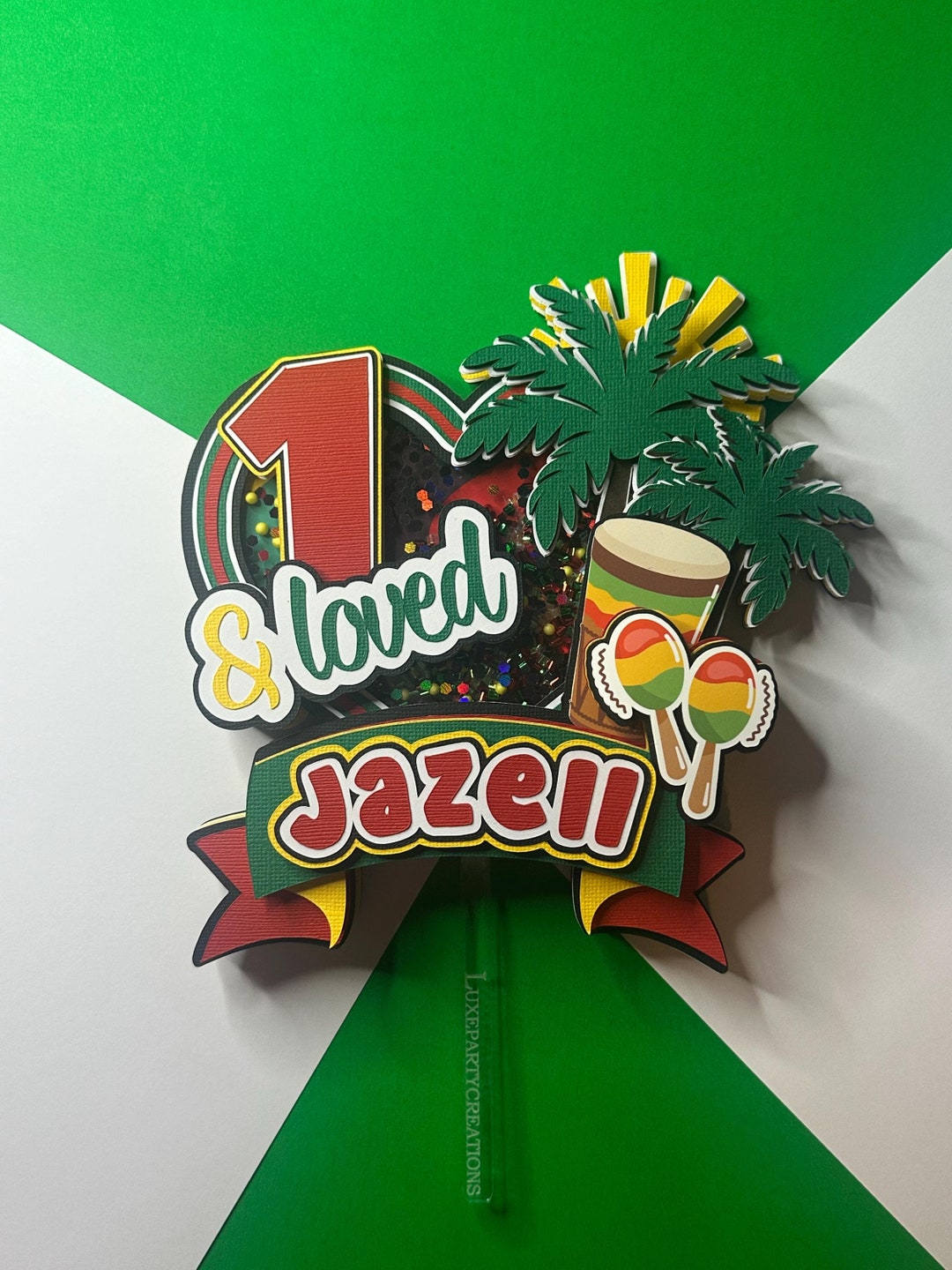 One and Loved Cake Topper One Love Birthday One & Loved Birthday Decor ...