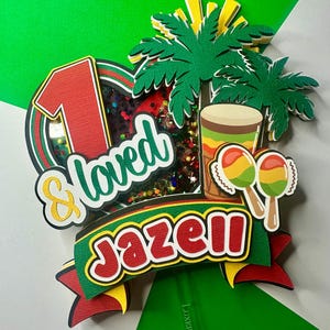 One and Loved Cake Topper One Love Birthday One & Loved Birthday Decor ...