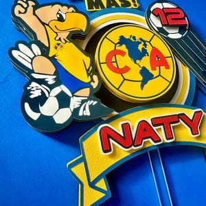 Club America Cake Topper Soccer Cake Topper America Soccer Cake Topper ...