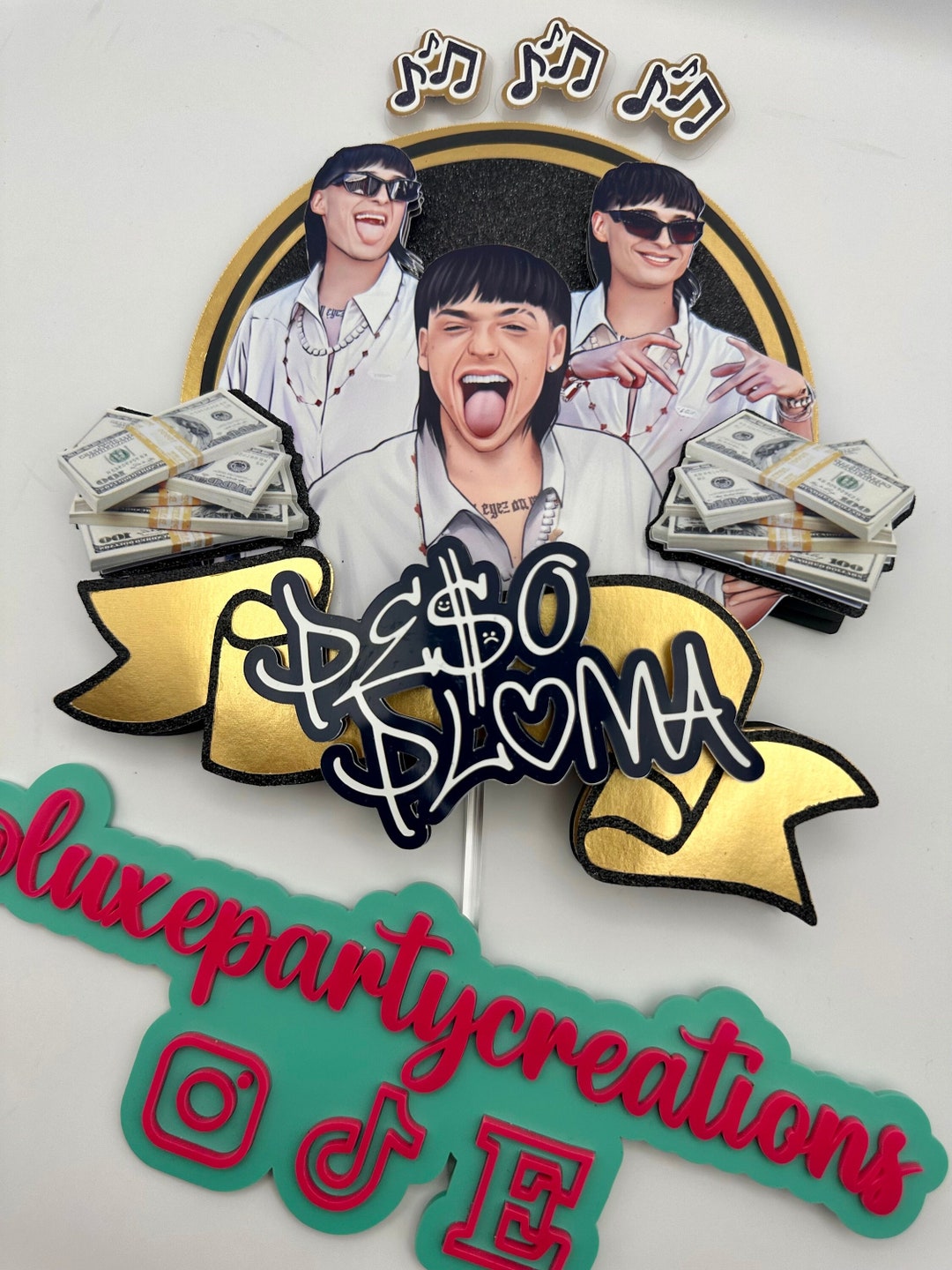 Peso Pluma Cake Topper Birthday Decor Doble P Party Peso Pluma Birthday ...