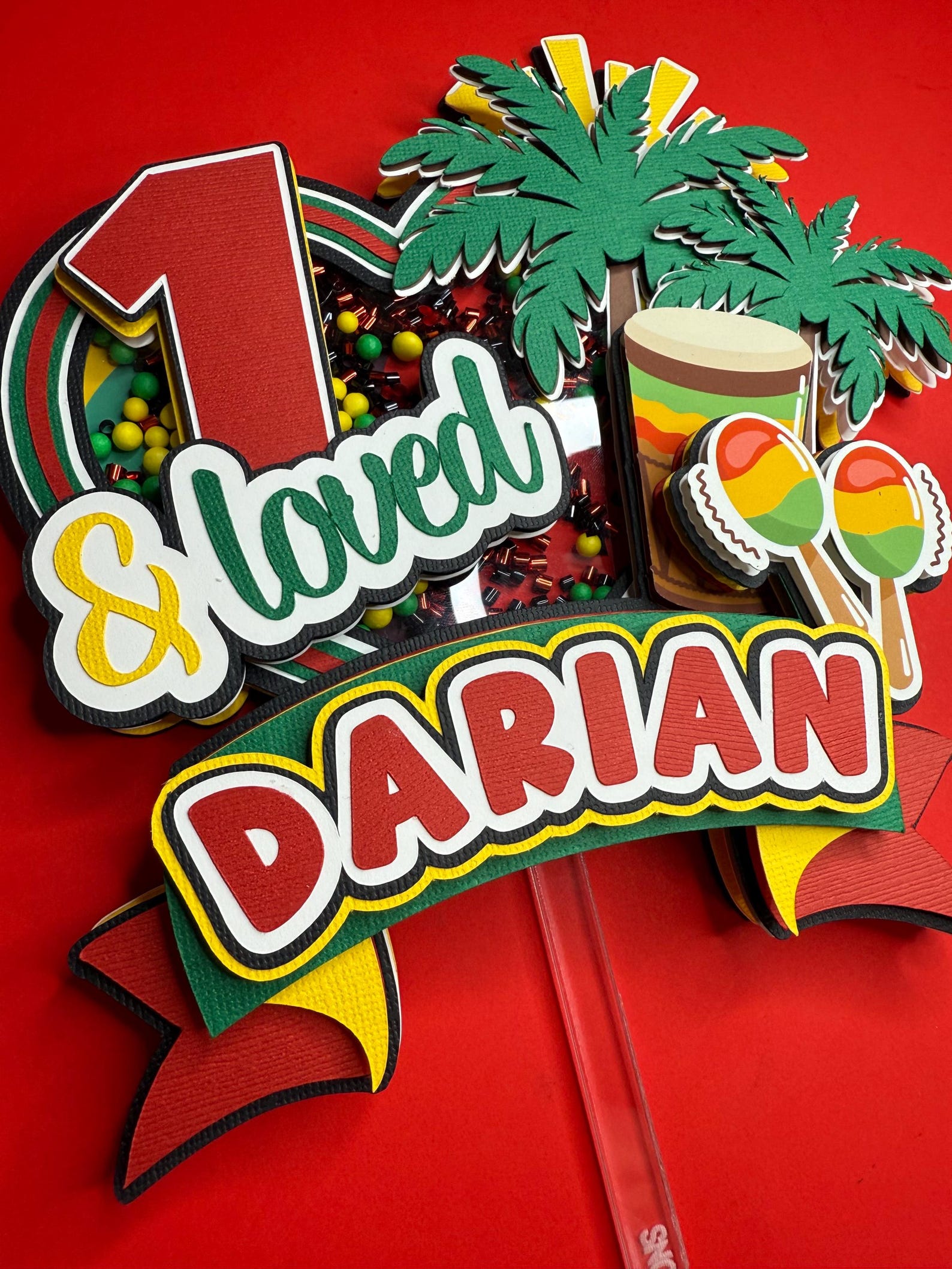 One and Loved Cake Topper One Love Birthday One & Loved Birthday Decor ...