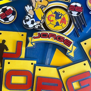 Club America Cake Topper Soccer Cake Topper America Soccer Cake Topper ...