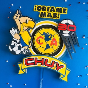 Club America Cake Topper Soccer Cake Topper America Soccer Cake Topper ...