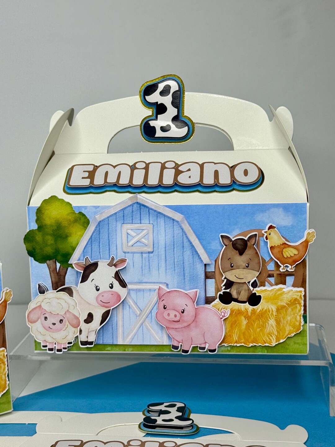 Farm Animal Favor Boxes: Barnyard 1st Birthday Party Decor - Etsy