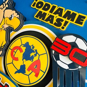 Club America Cake Topper Soccer Cake Topper America Soccer Cake Topper ...