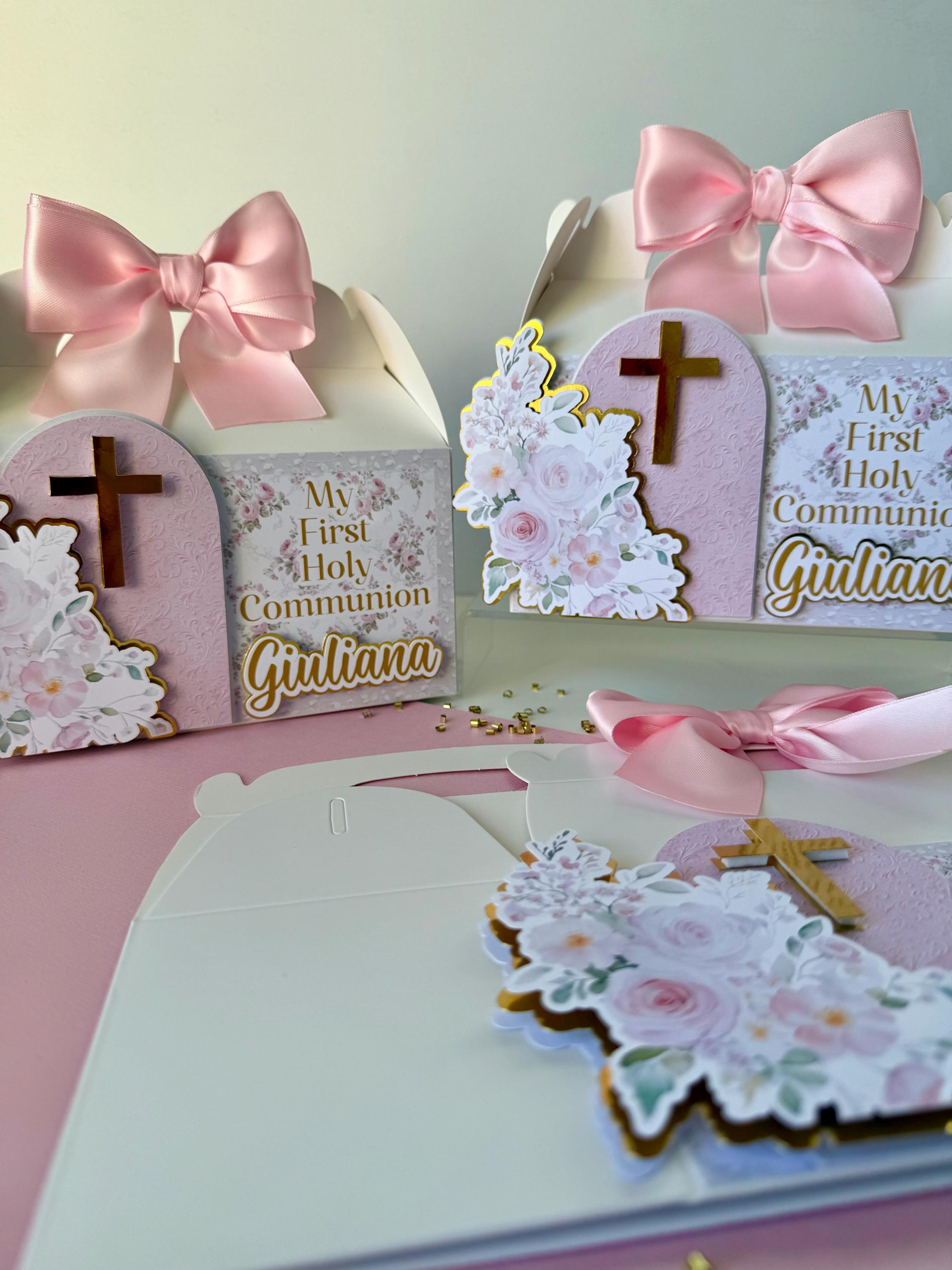 First Holy Communion Favor Boxes Mi Primera Comunión Treat Boxes Party ...