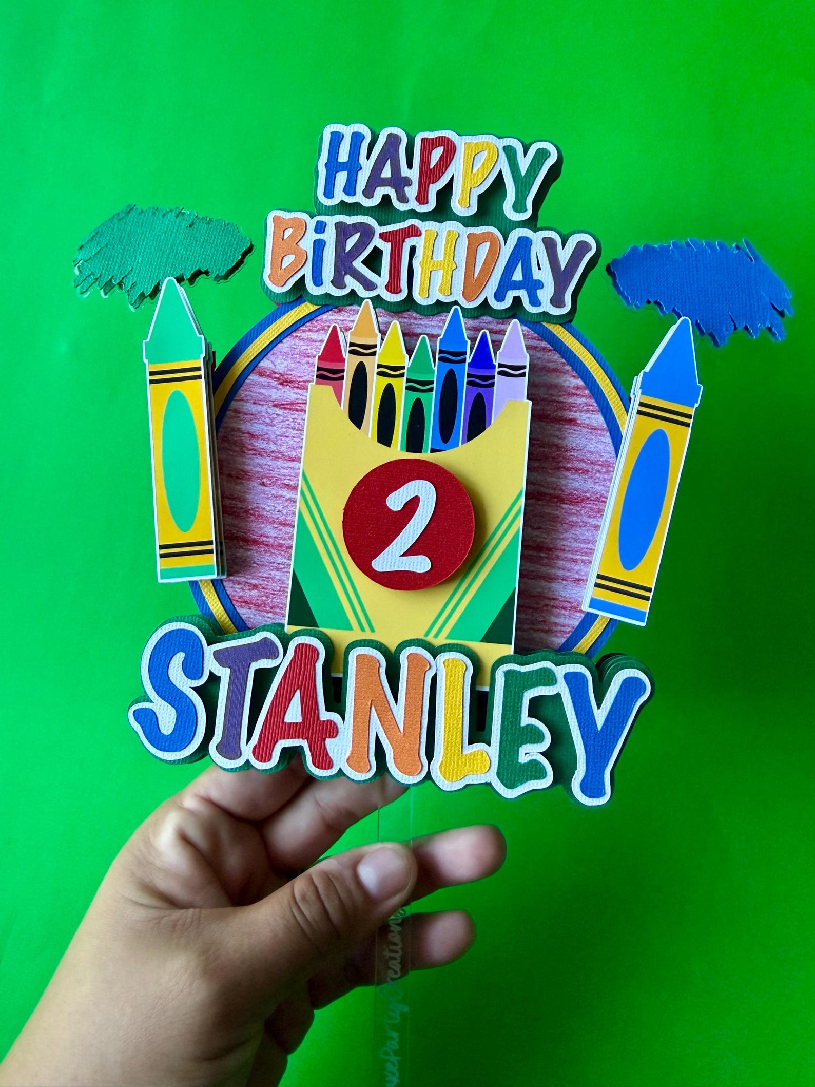 Crayon Cake Topper Crayon Birthday Coloring Birthday Party Crayon Party ...