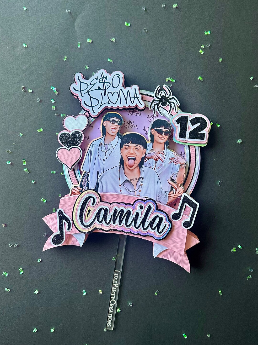 Peso Pluma Cake Topper Birthday Decor Doble P Party Peso Pluma Birthday ...