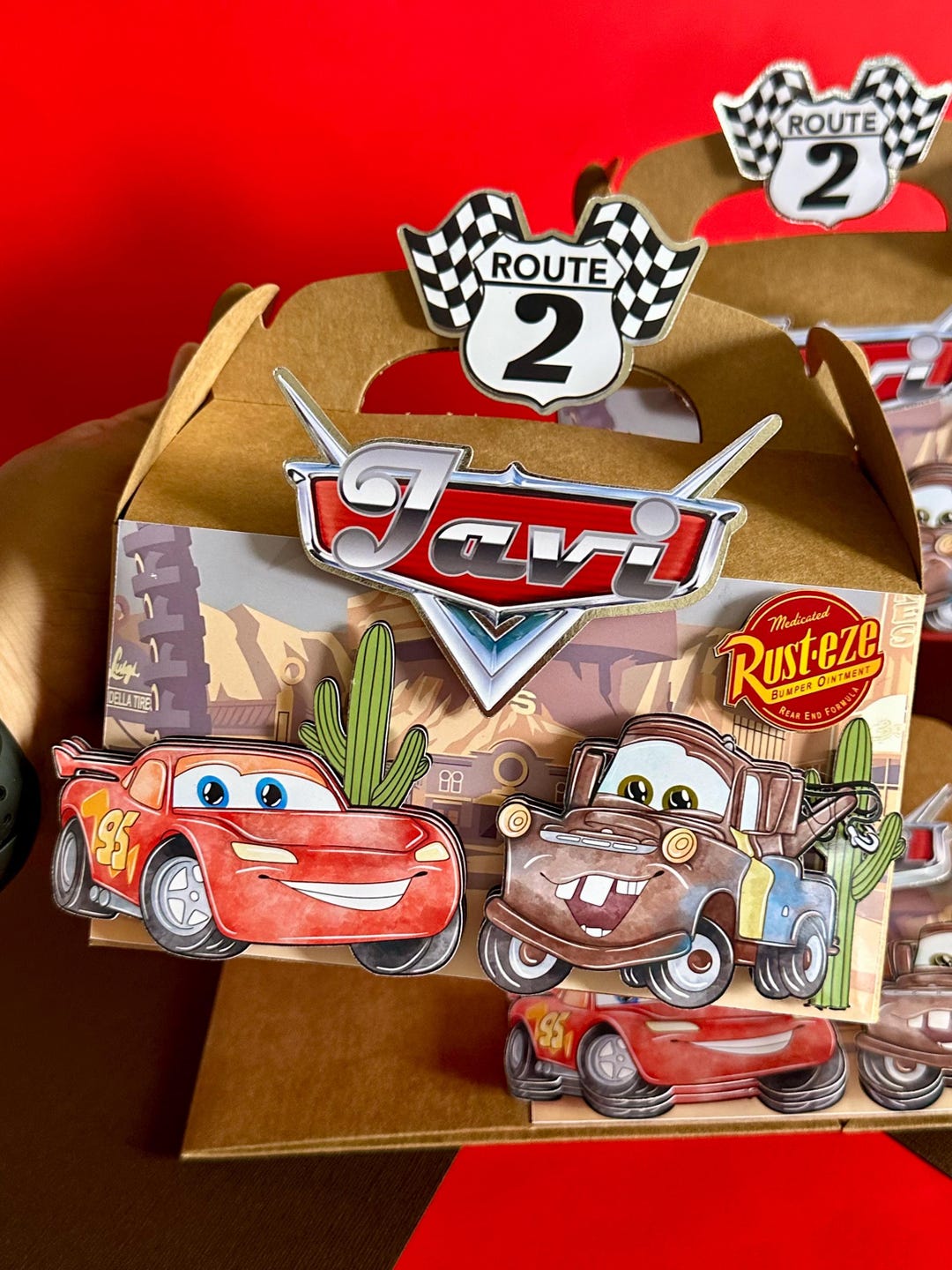 Cars Radiator Springs Favor Boxes Treat Bags Party Decorations ...