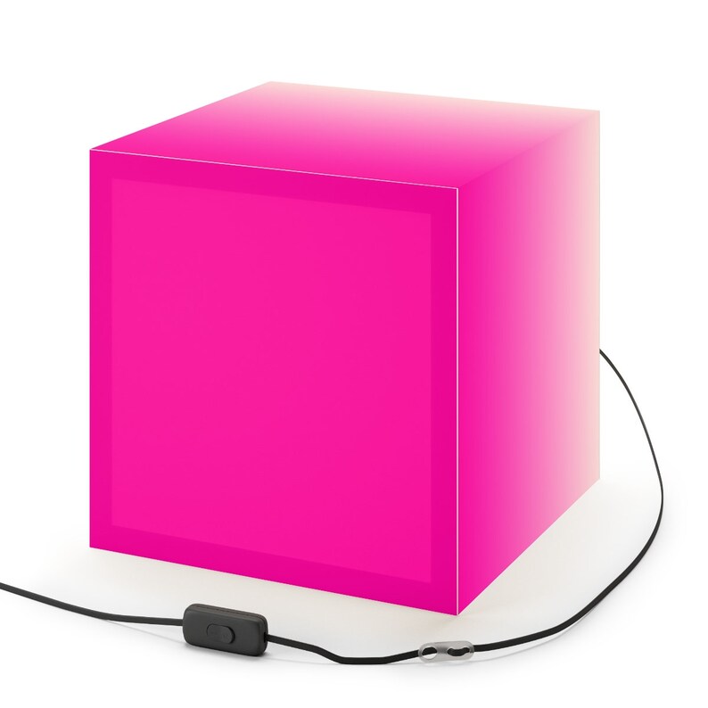 Hot Pink Fade Light Cube Lamp - Etsy