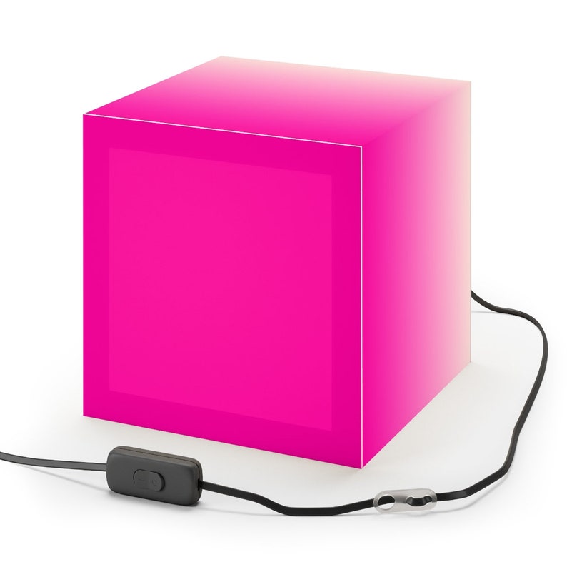 Hot Pink Fade Light Cube Lamp - Etsy