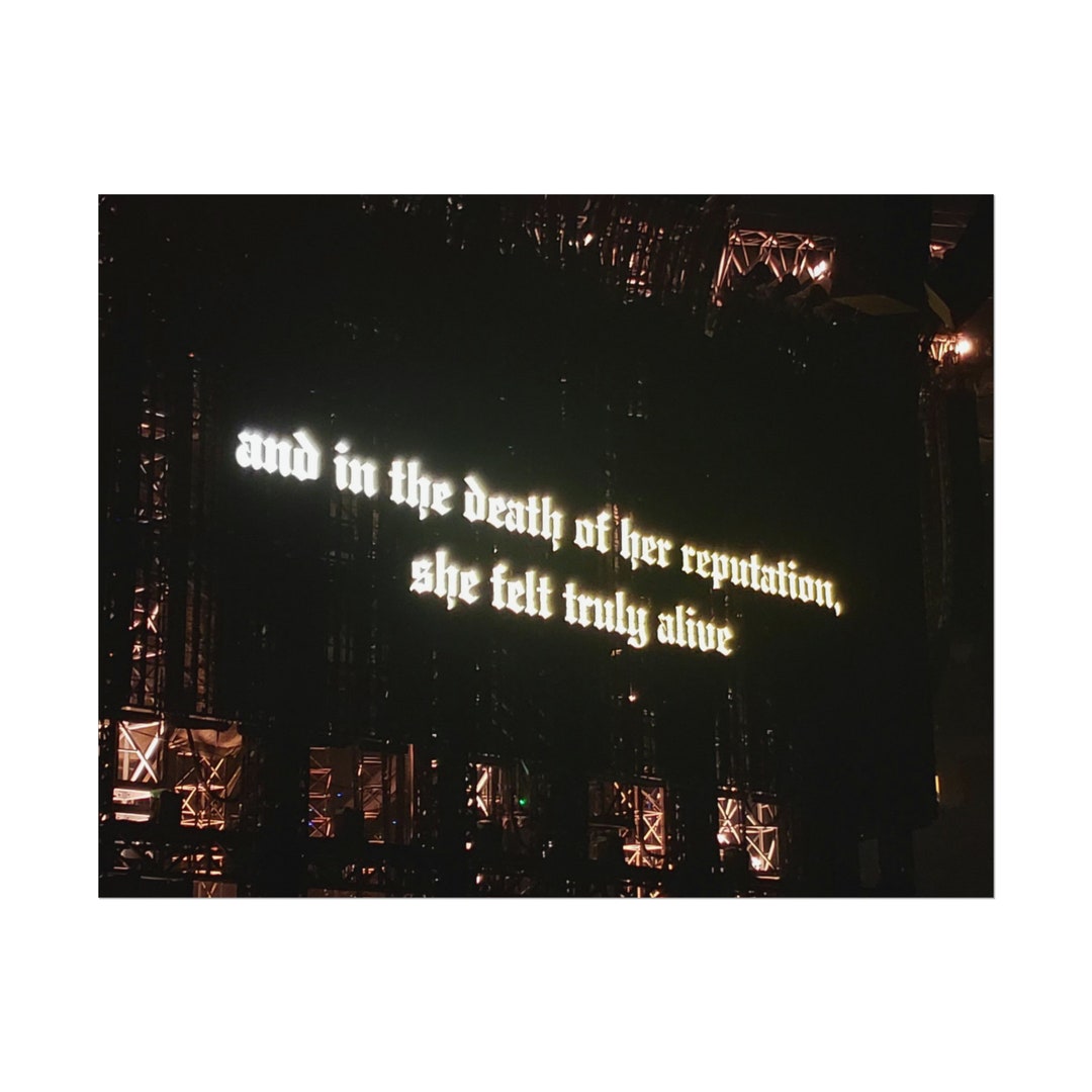 Final Shot of the Taylor Swift Reputation Tour "and in the Death of Her ...