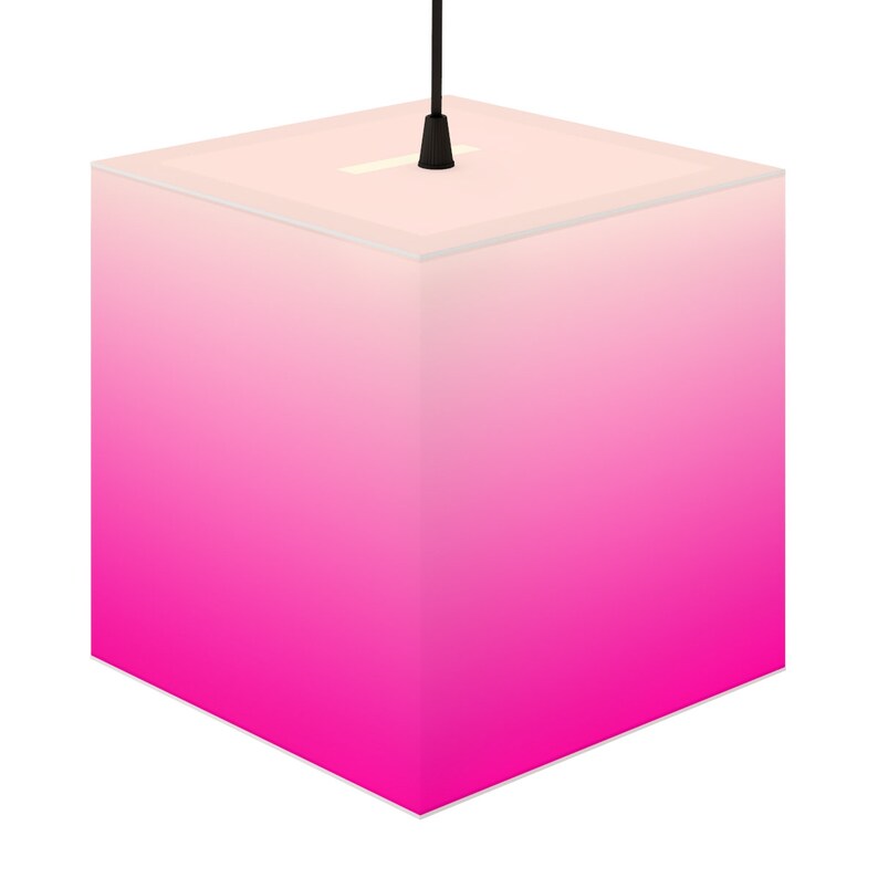 Hot Pink Fade Light Cube Lamp - Etsy