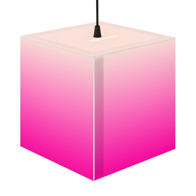 Hot Pink Fade Light Cube Lamp - Etsy