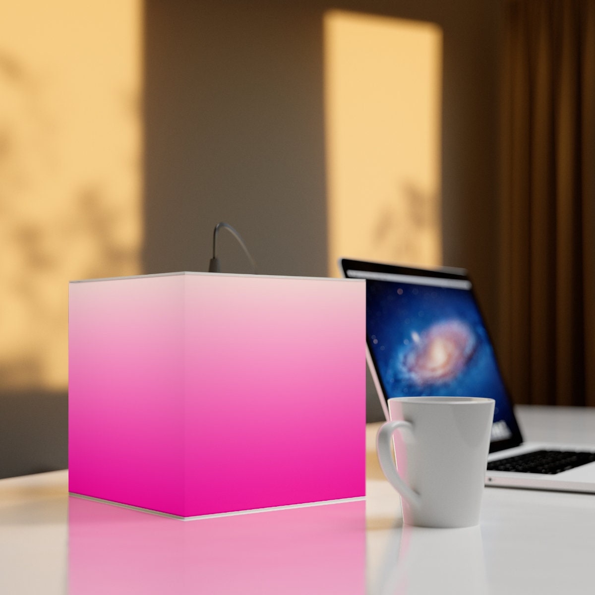 Hot Pink Fade Light Cube Lamp - Etsy