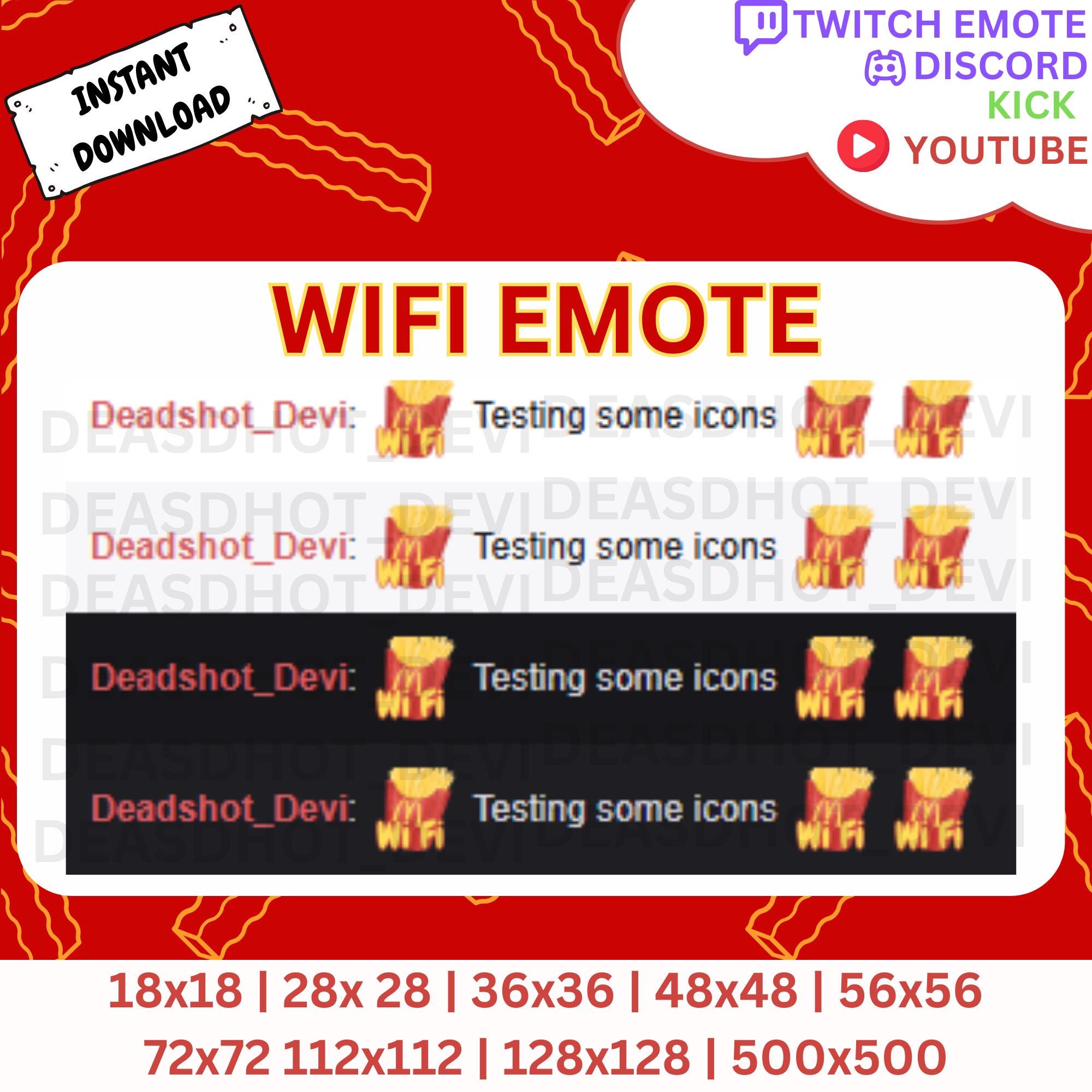 Bad Connection Emote: Mcdonald's Fries Wifi - Twitch, Discord, Youtube ...