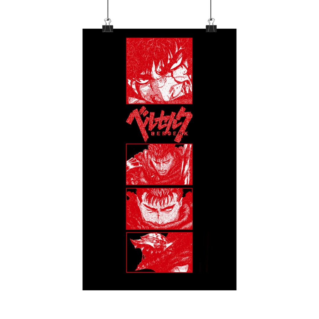 Guts Berserk Manga Berserk Anime Matte Vertical Posters - Etsy