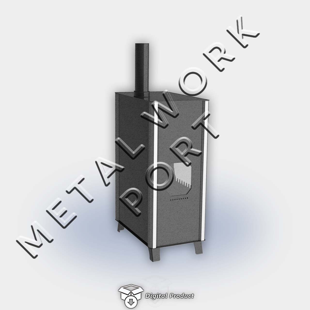 Wood Stove With Oven DXF Laser Cut Files: Pizza Stove Project (digital ...