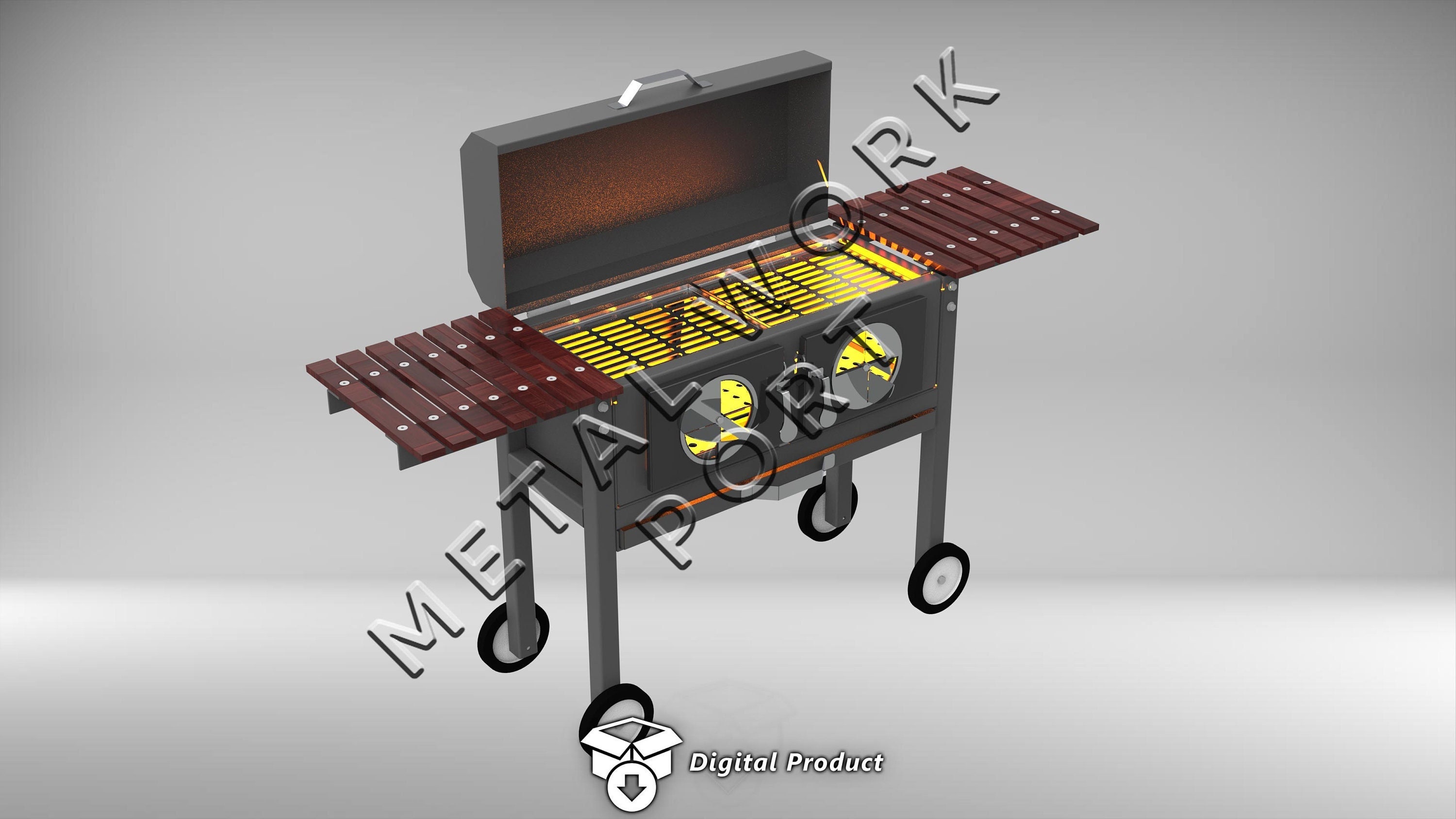 Barbeque Dxf, Collapsible BBQ Dxf, Smokehouse Dxf, Barbeque, Laser Cut ...