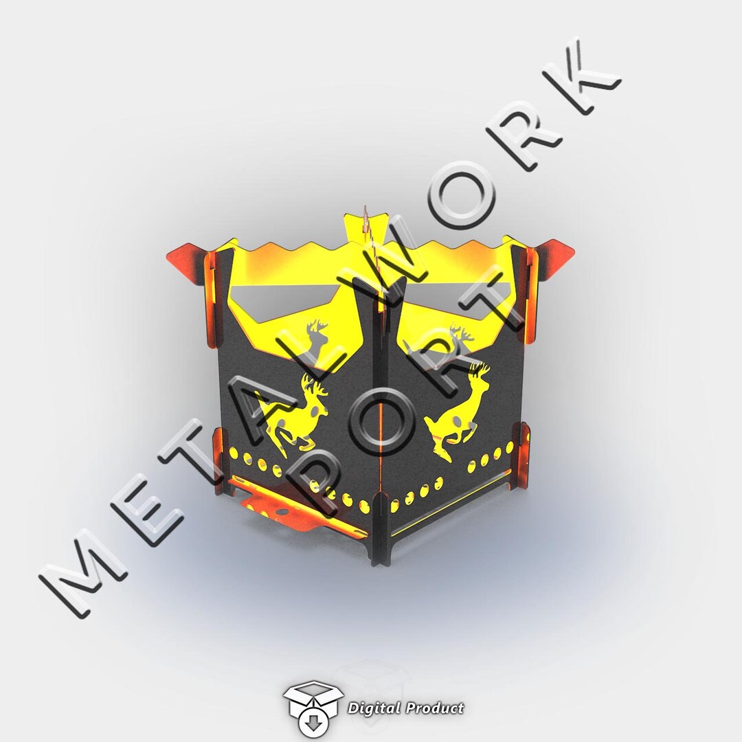 Fire Pit Dxf, Outdoor Fire Pit, Collapsible Fire Box, Laser Cut, Dxf ...