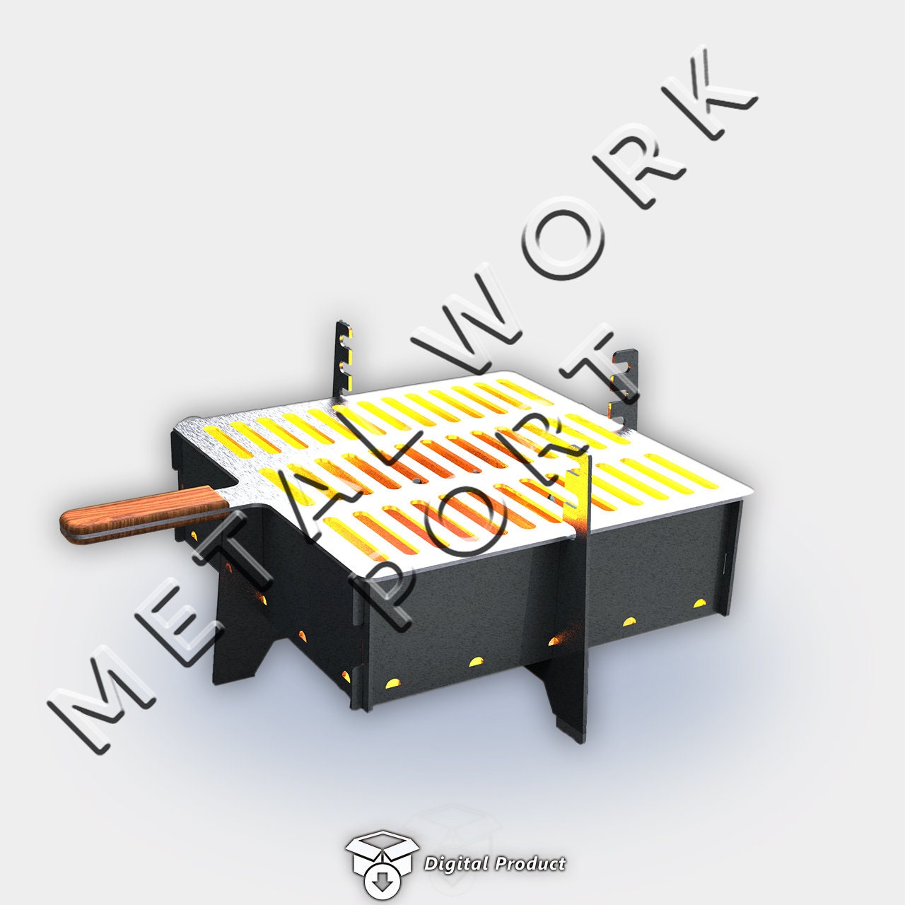 Camping BBQ Dxf, Fire Pit DXF, BBQ Dxf, Collapsible Barbeque, Laser Cut ...