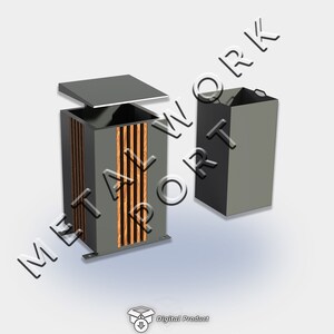 Metal Dustbin DXF File: Laser Cut Outdoor Trash Can - Etsy