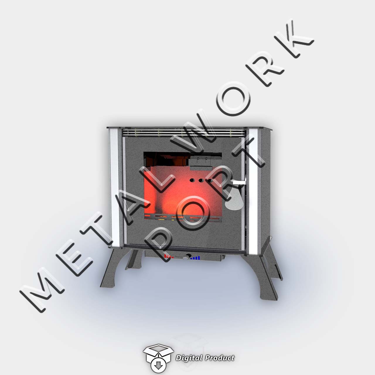 Chalet Stove Dxf, Fireplace Dxf ,wood Stove Dxf, Room Stove, Laser Cut ...